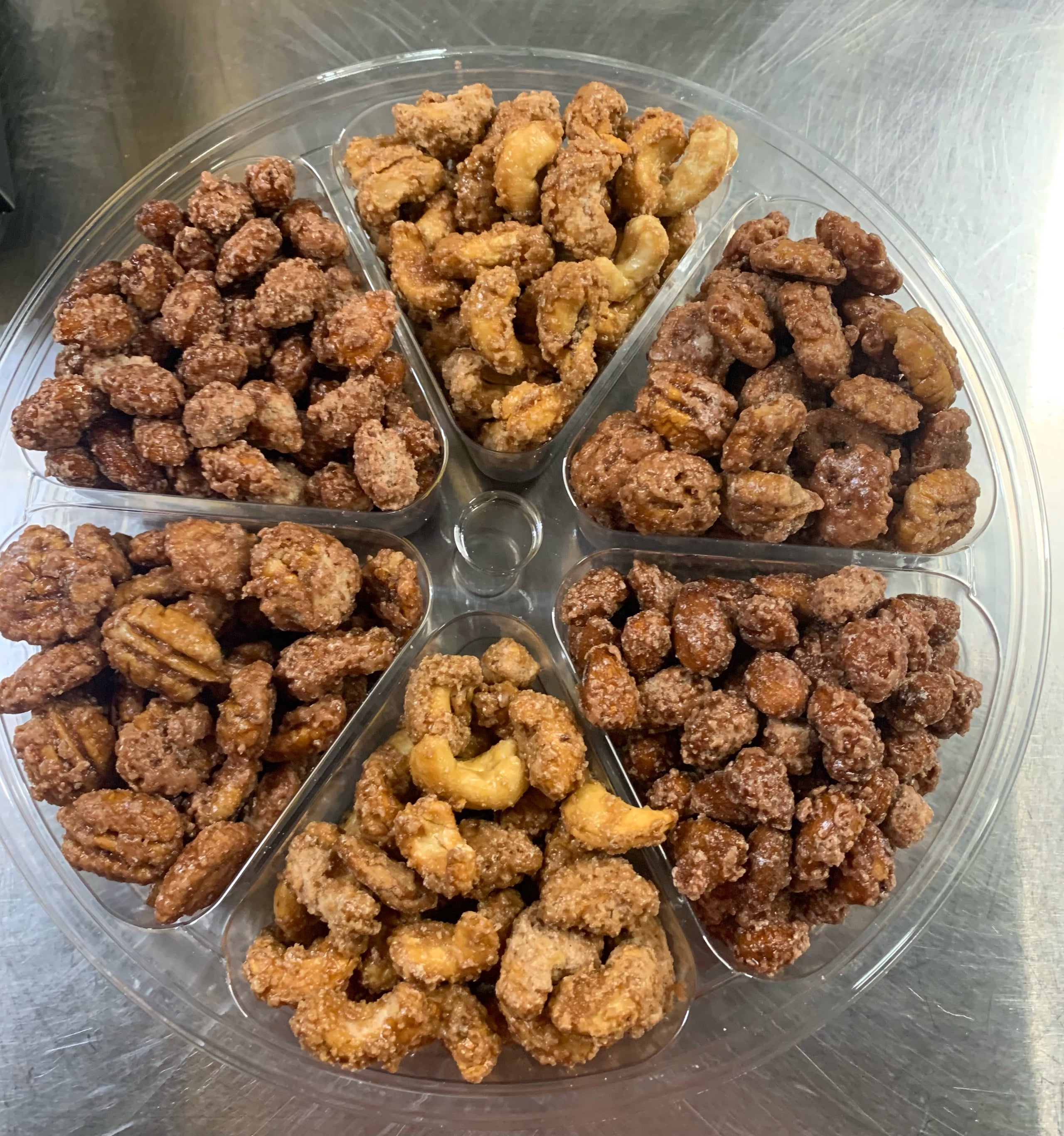 6 Section Nut Tin | Maggie's Popcorn & Nuts